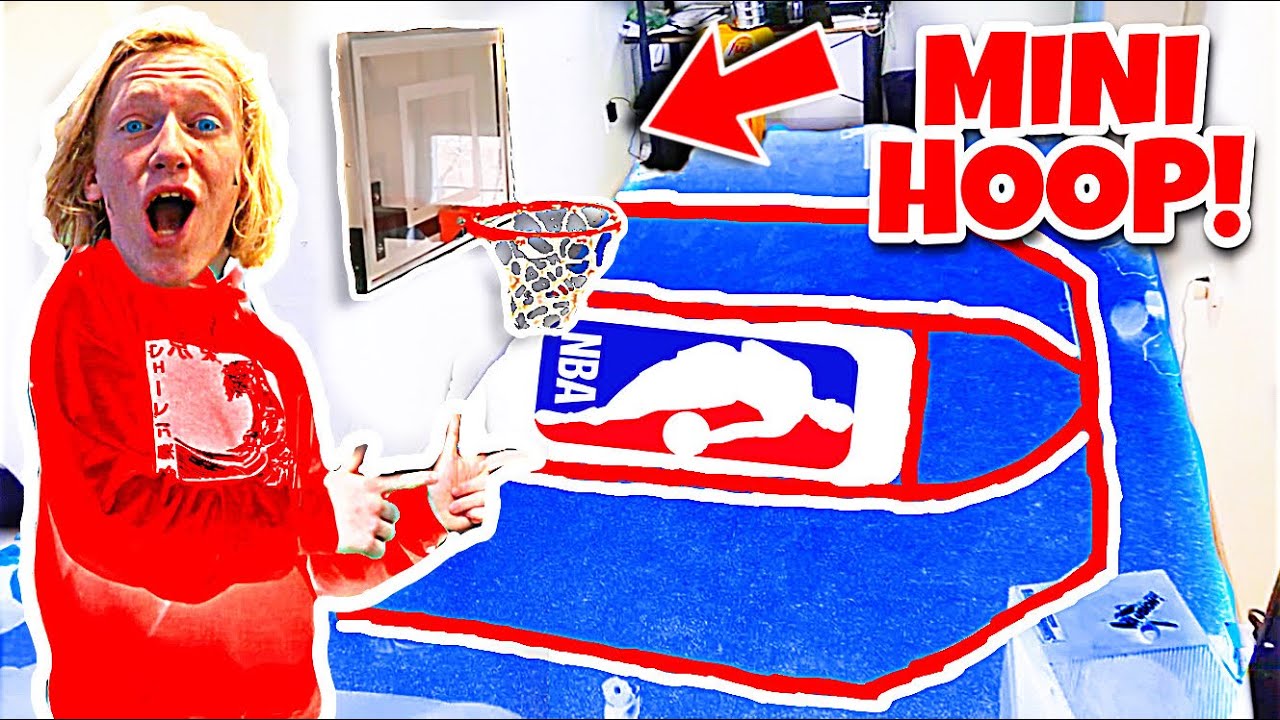 I Made A MINI HOOP Basketball Court! (Mini Basketball Challenge) - YouTube