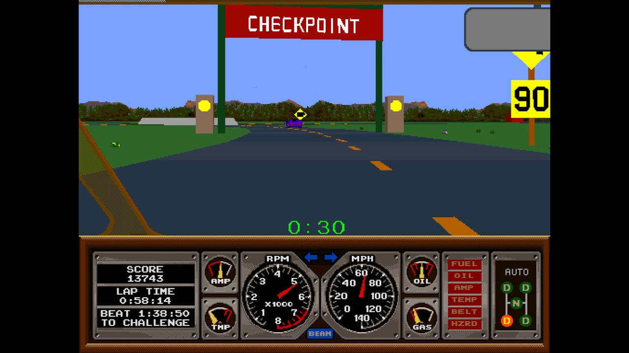 Hard Drivin' (1989) Atari Arcade HD 60fps - YouTube