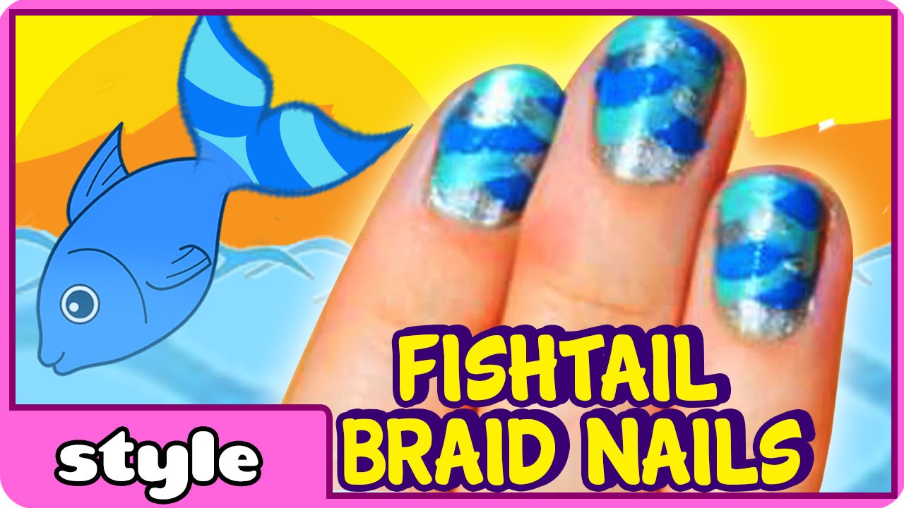 Fishtail Braid Nail Art - YouTube