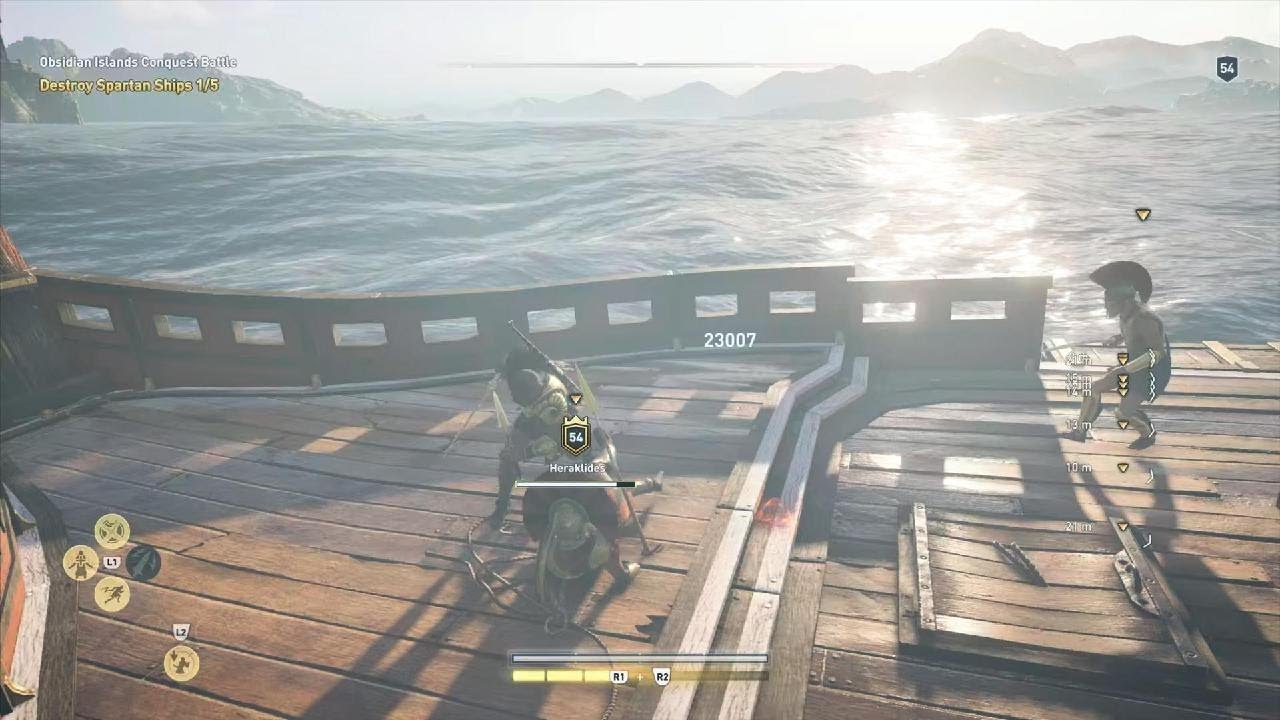 Assassin's Creed Odyssey_ Obsidian Island Ship Battle Cultist - YouTube