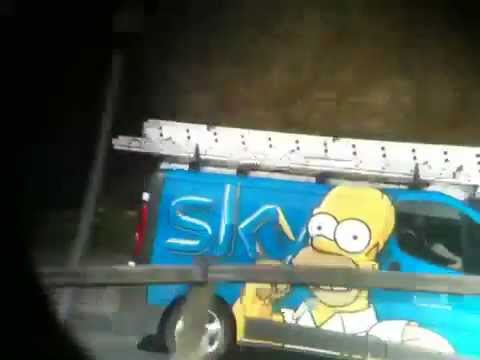 Simpsons vauxhall SKY van - YouTube