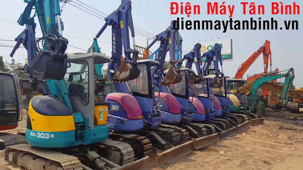 Bãi xe cuốc Nhật, xe múc đất mini, 03, 05, 07..Bánh xích, bánh lốp ...