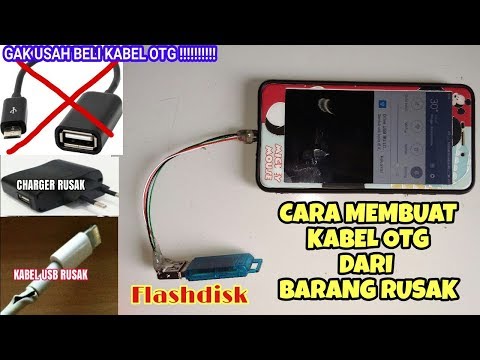 Cara membuat kabel OTG dari kabel usb dan charger rusak