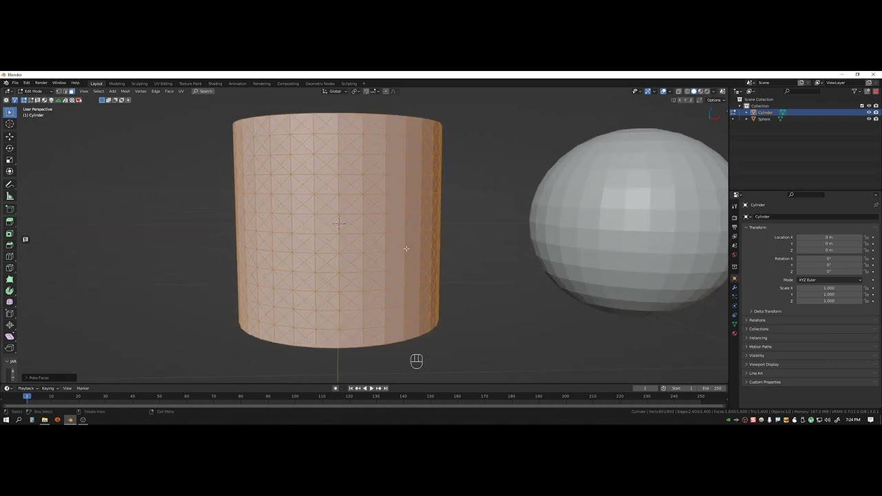 poke face tool blender - YouTube