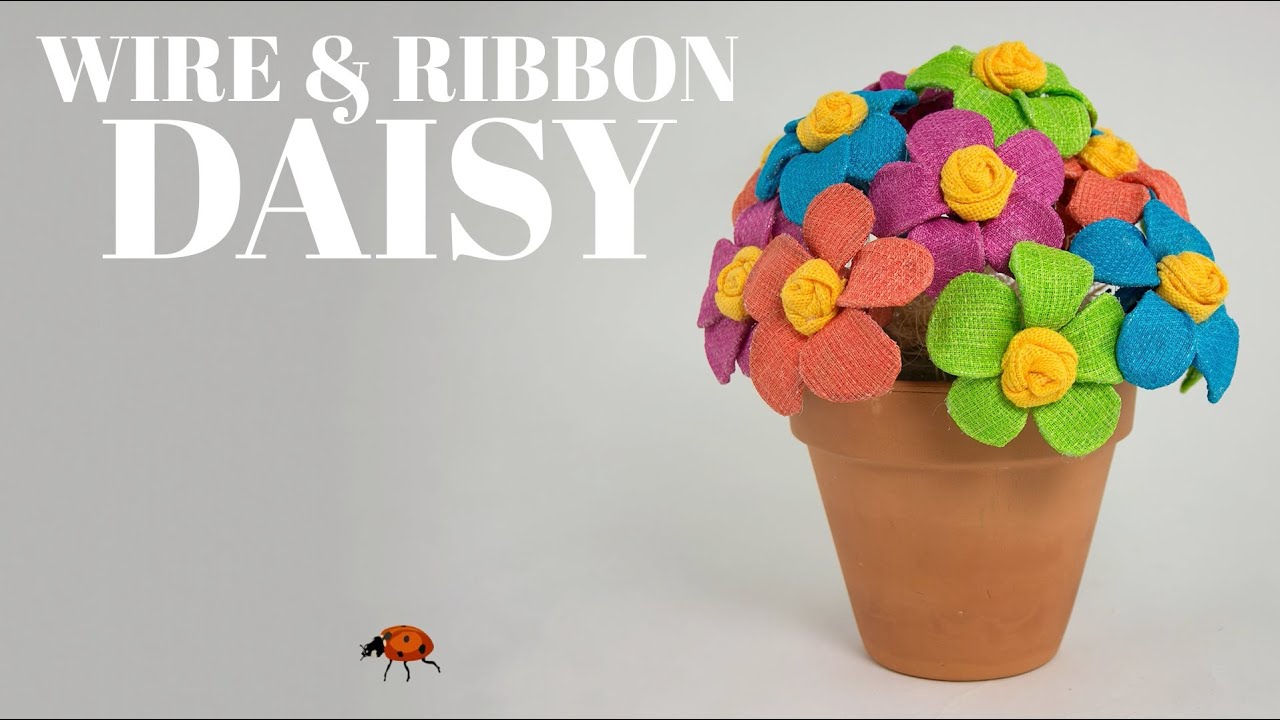 Wire & Ribbon Daisy Tutorial - YouTube