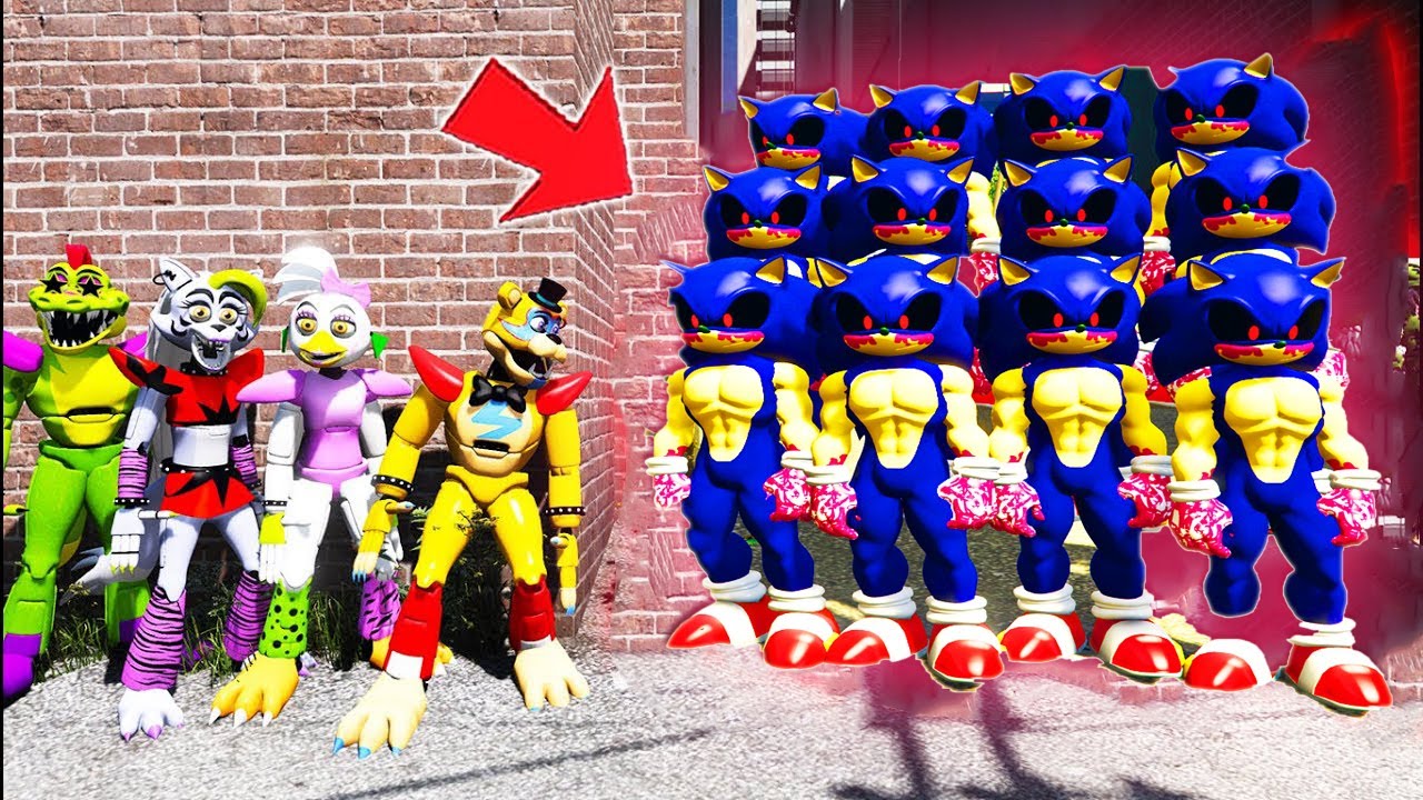 Can the SONIC EXE army defeat GLAMROCK FREDDY? - YouTube