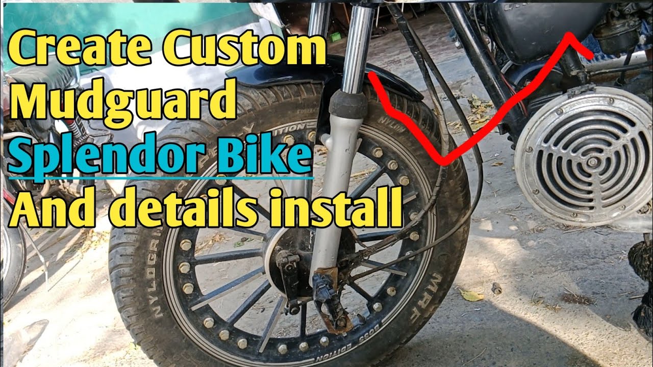Create Custom Mudguard Splendor Bike | Kaise Banaye Splendor Modified ...