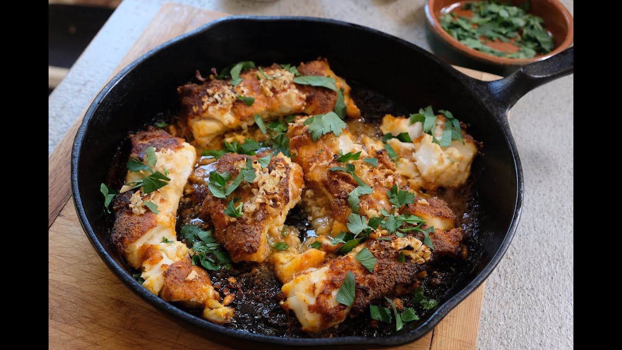 Mediterranean Cod with Garlic, Lemon, Butter & Olive Oil - YouTube