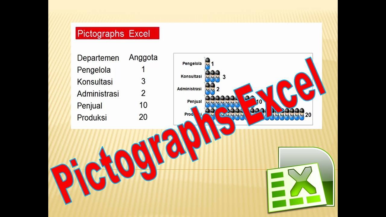 cara membuat grafik Pictographs Excel - YouTube