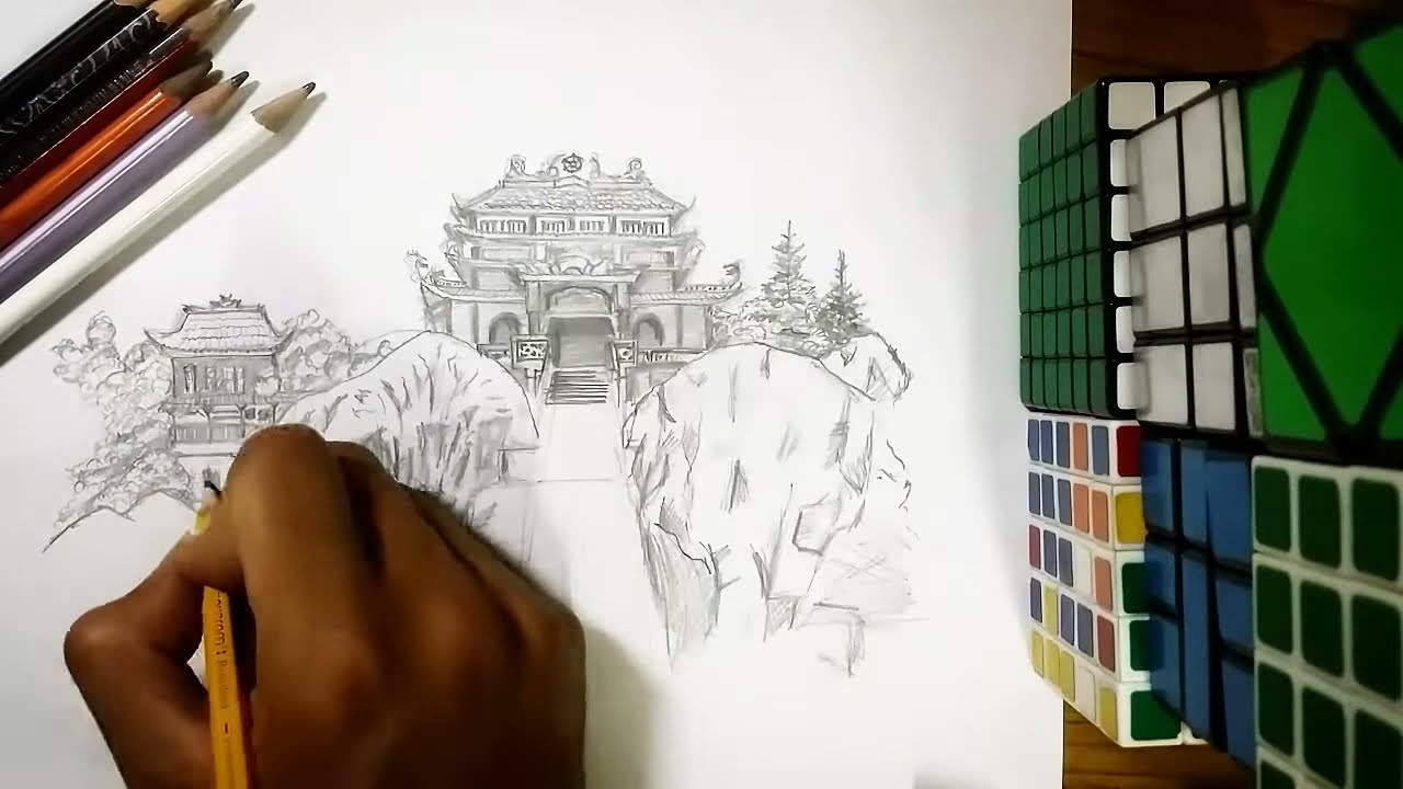 Vietnamese Monastery, Lumbini- sketch - YouTube