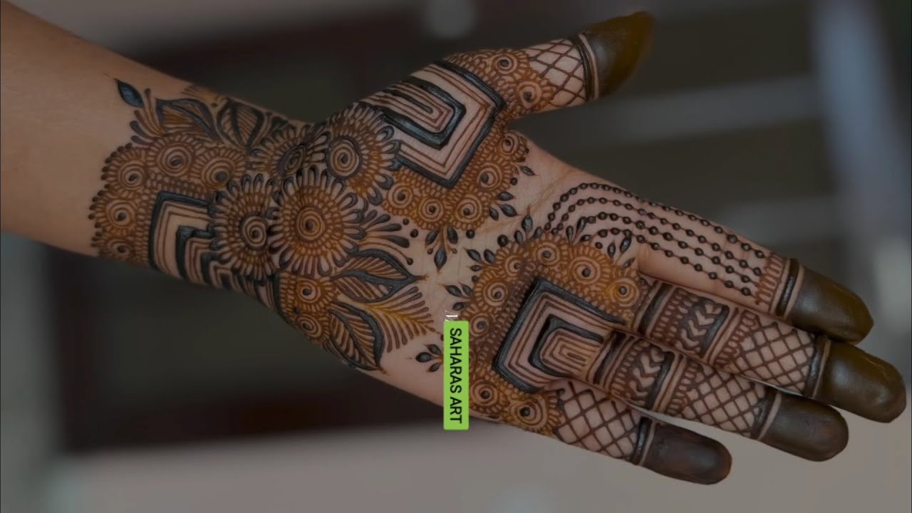 Beautiful floral Mehedi design for eid - YouTube