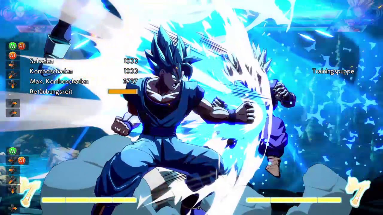 DBFZ | Son Goku (SSGSS) command grab fun - YouTube