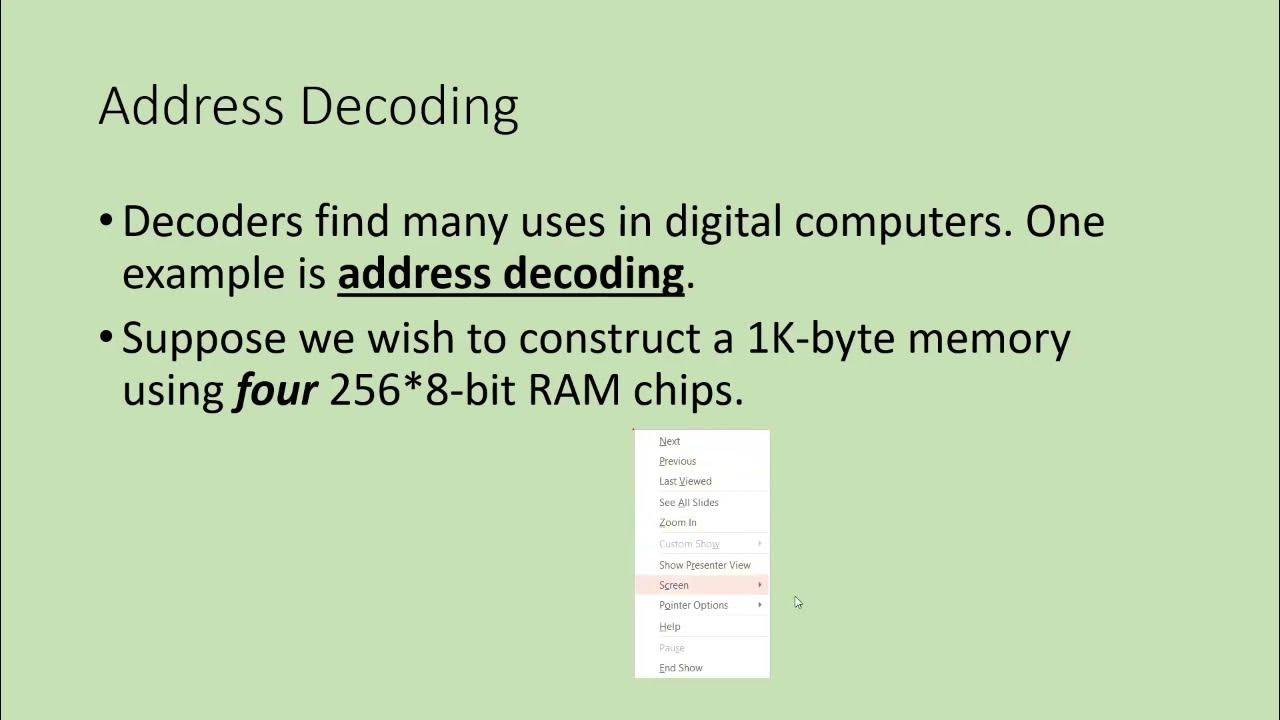 Memory - Address Decoding - YouTube