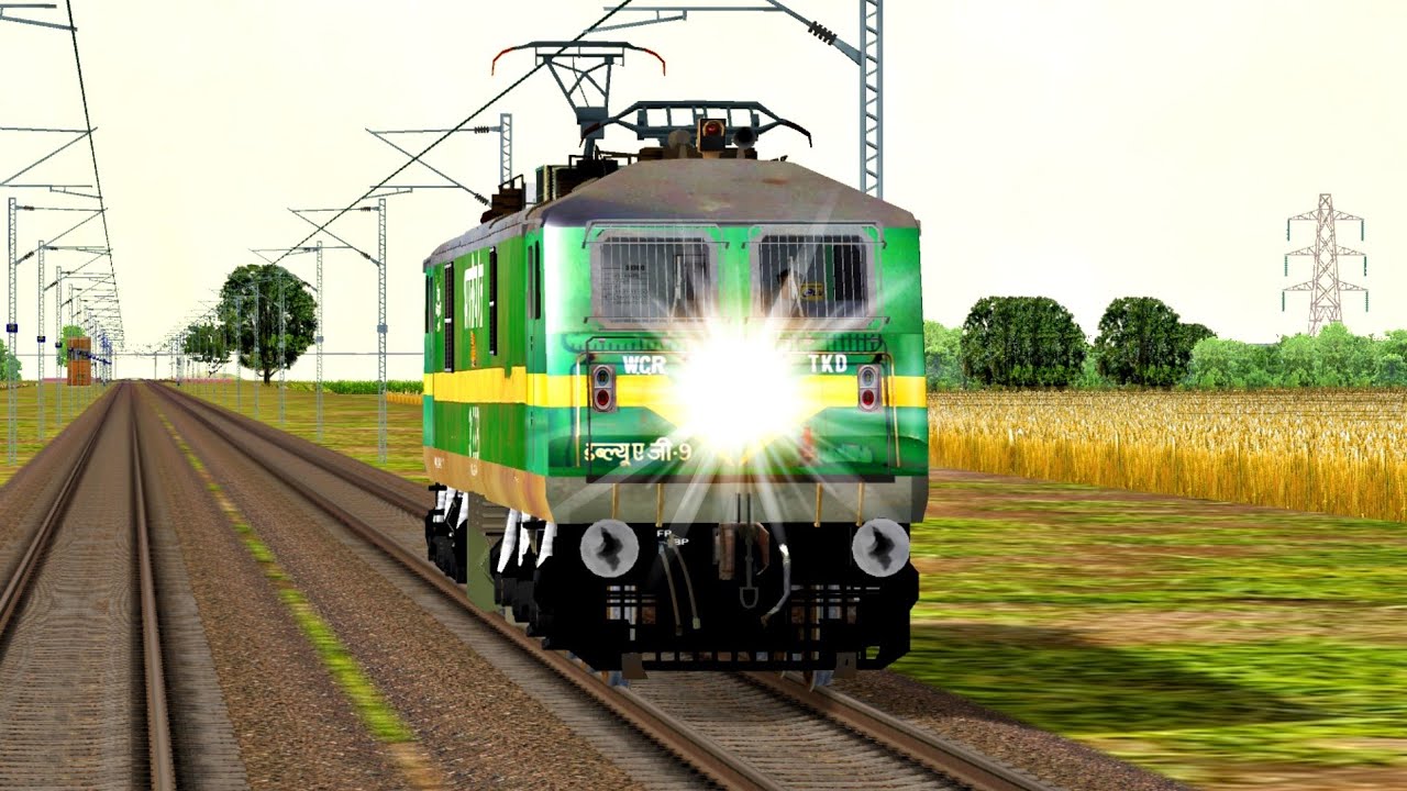 LAZY LIGHT wag9 electric locomotives in indian train simulator - YouTube
