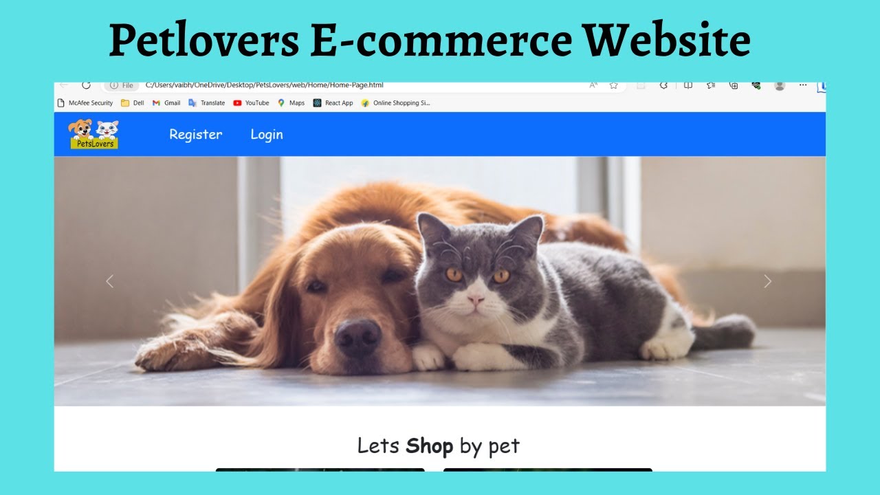 Petlovers E-commerce Website HTML, CSS and Javascript - YouTube