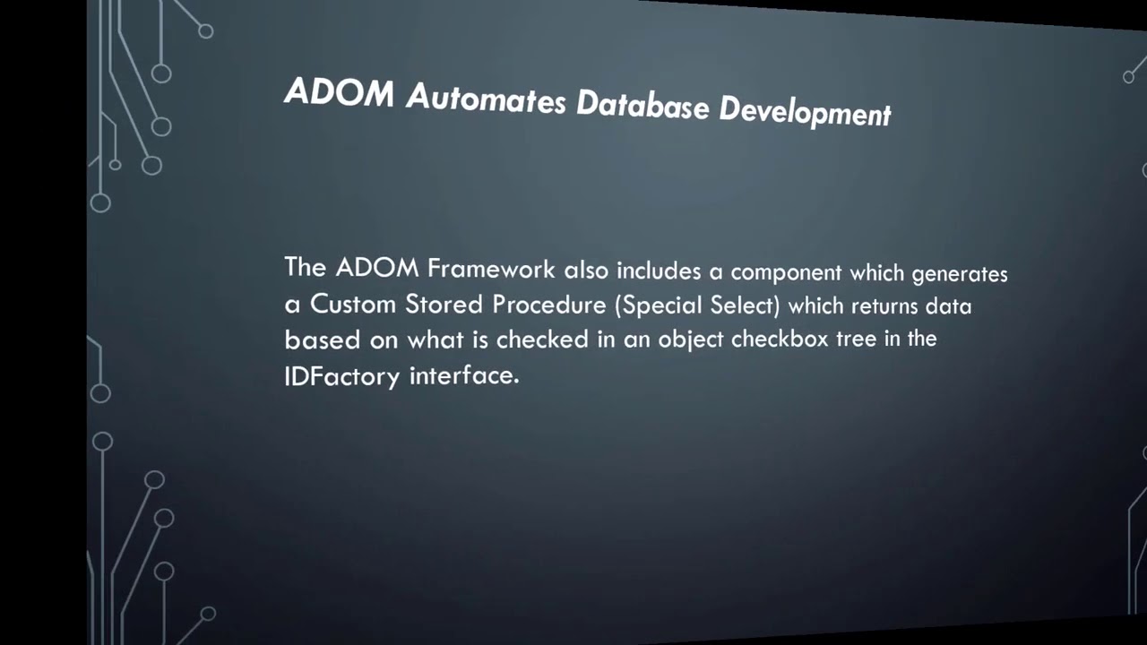 ADOM Framework Demo - IDFactory & SQL - YouTube