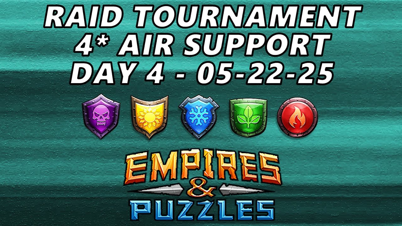 Raid Tournament Day 4 With Commentary - 4* Air Support - All Colors ...