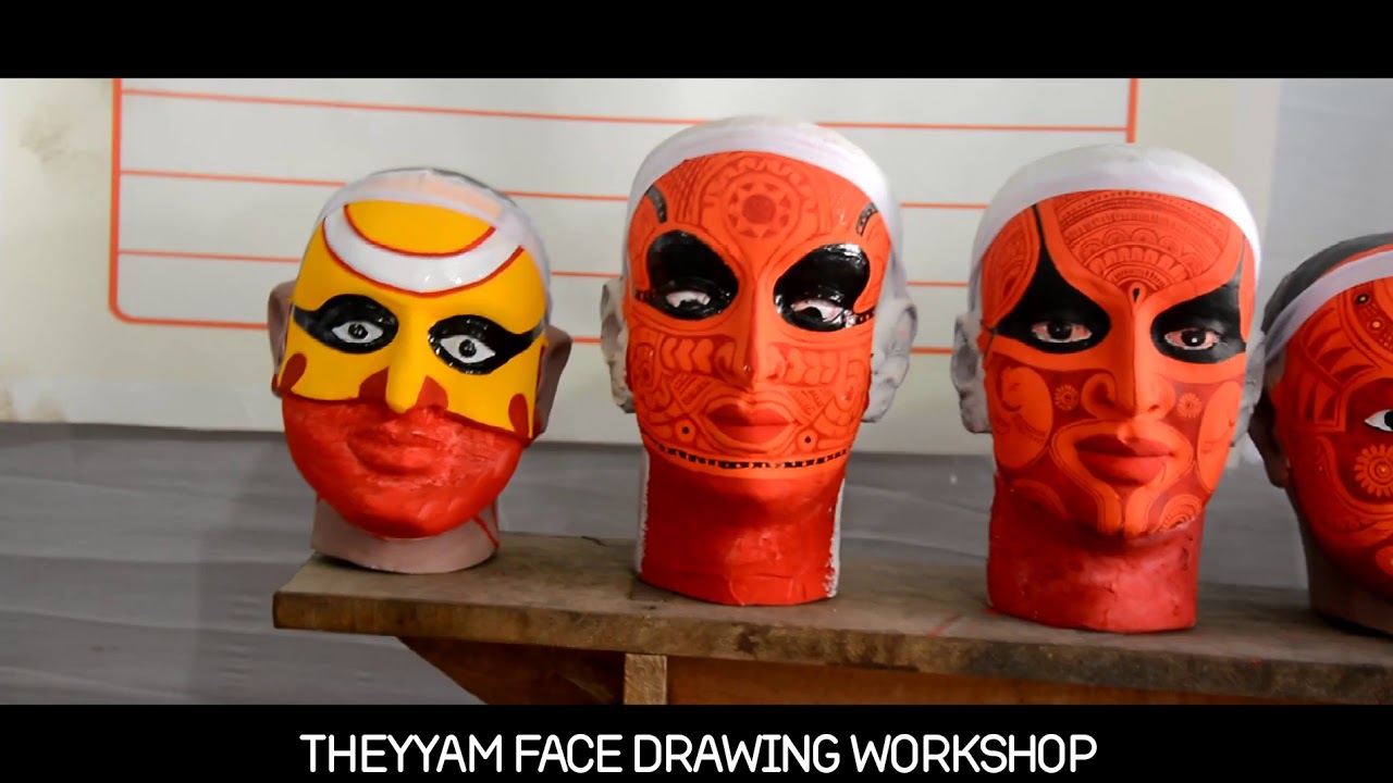 Theyyam Face Drawing Workshop - YouTube