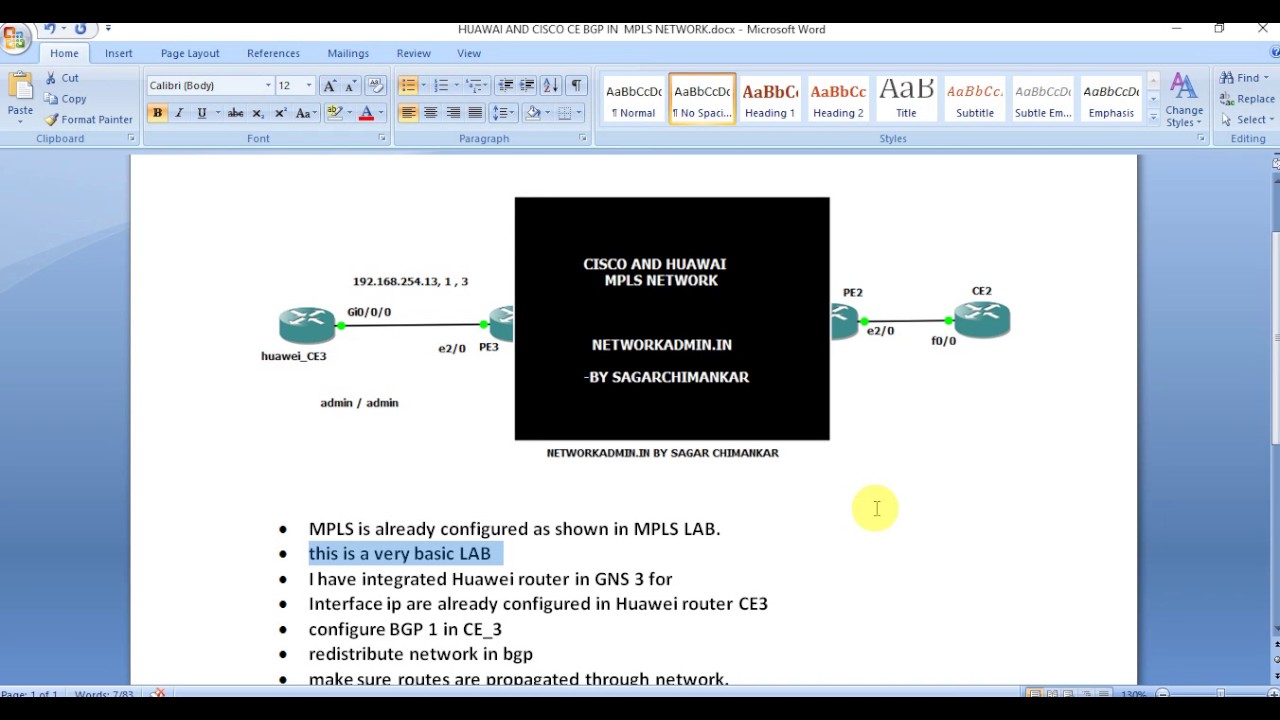 HUAWEI AND CISCO CE BGP IN MPLS NETWORK - YouTube