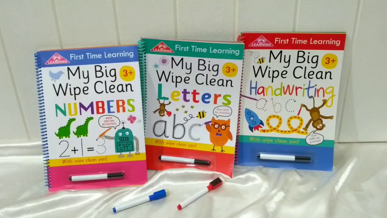 First Time Learning My Big Wipe Clean with Wipe Clean Pen! - YouTube
