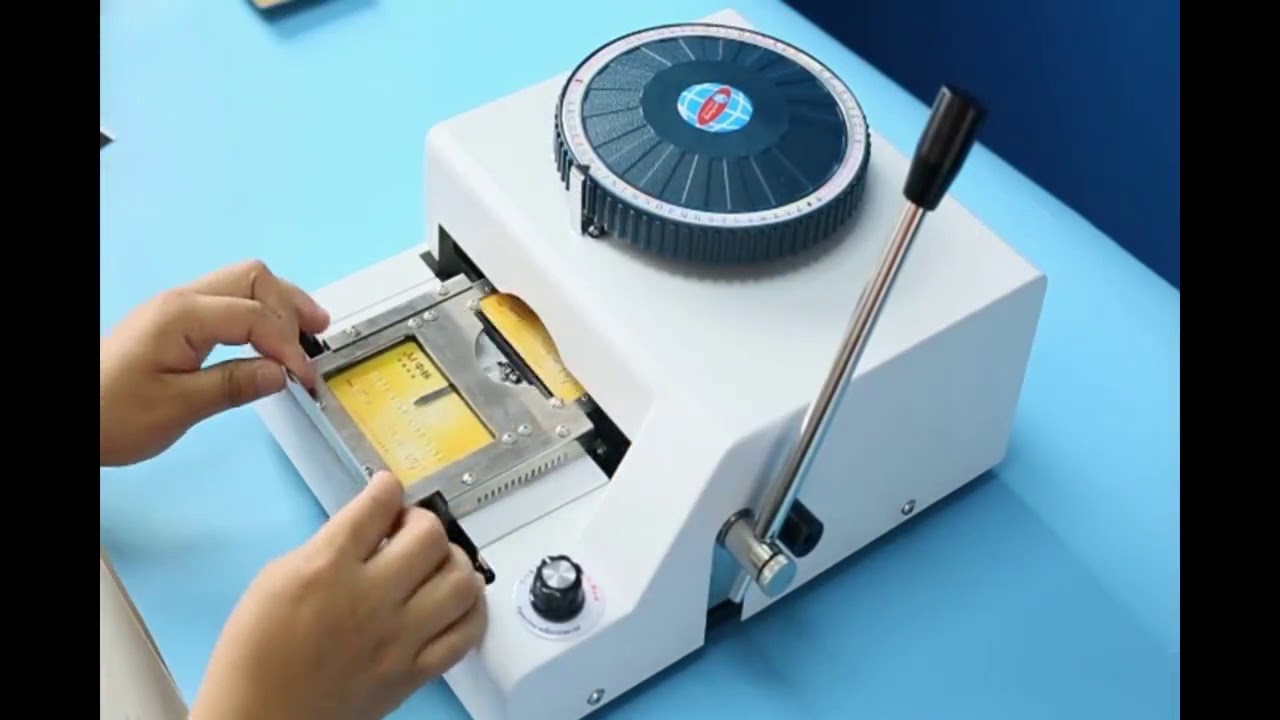 DIY Custom 72 Character PVC Card Embosser Press Stamp Machine Credit ID ...