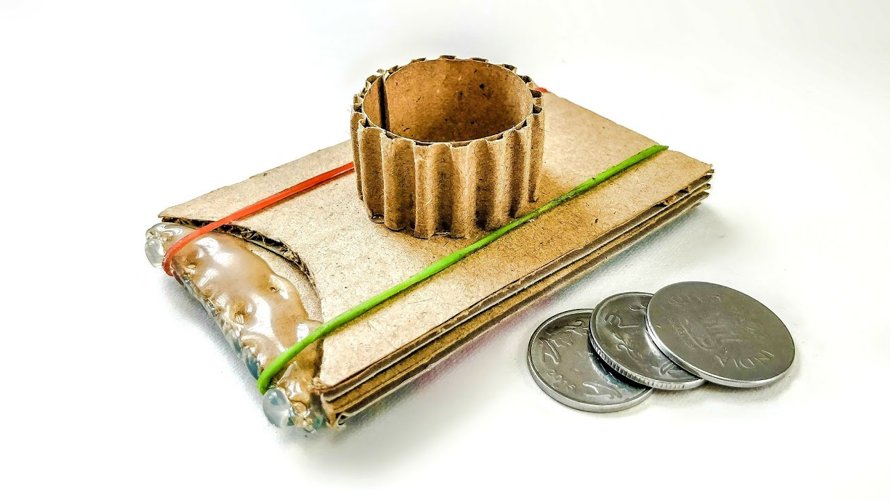 How To Make A Cardboard Coin Shooter || DIY Coin Shooter - YouTube