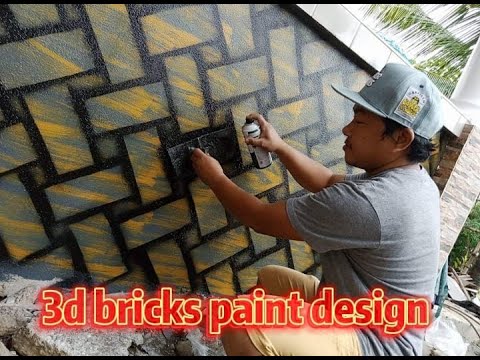 3d bricks paint design | 2021 Latest paint ideas | How to make 3d ...