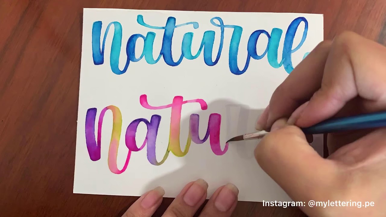 Lettering: Blending/difuminado y sombras con tombow brush pens - YouTube