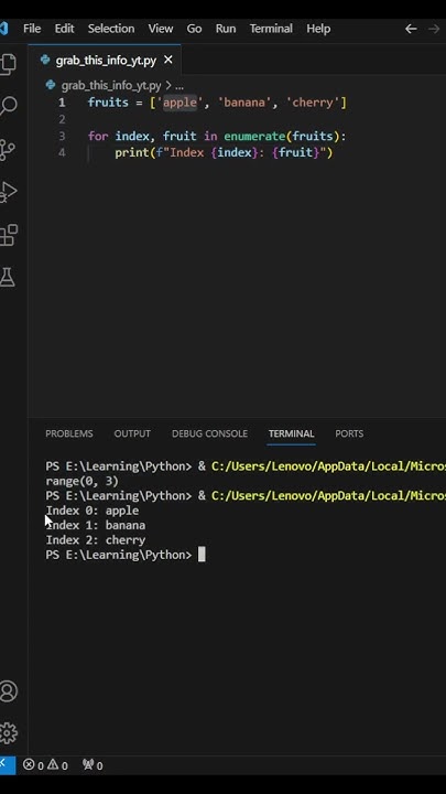 Python Mastery: Simplify Loops With Enumerate - A Quick Python Trick 