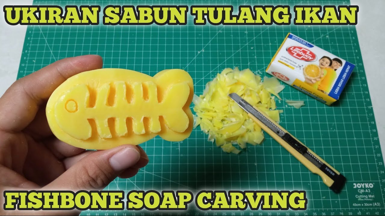 UKIRAN SABUN | Cara Membuat Tulang Ikan Dari Sabun | Sangat Mudah ...
