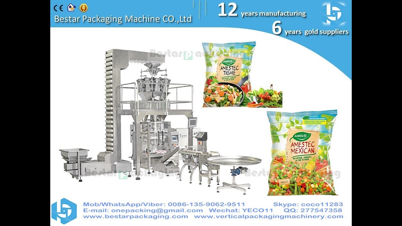 Bestar mixed Salad packing machine, vegetable packing machine, lettuce ...
