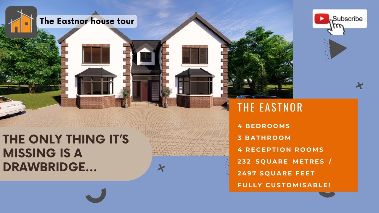 The Eastnor two storey detached house plan - YouTube