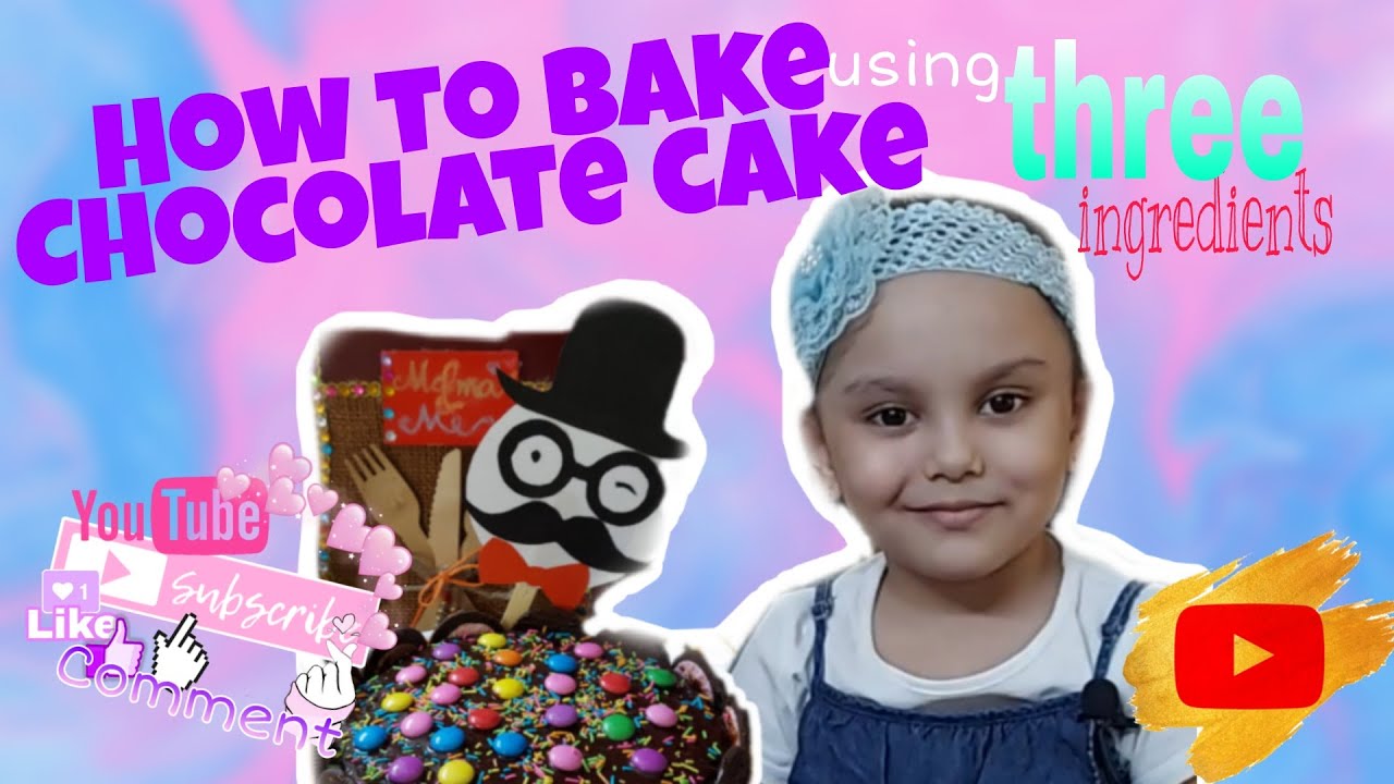 How to bake cake with 3 ingredients only - YouTube