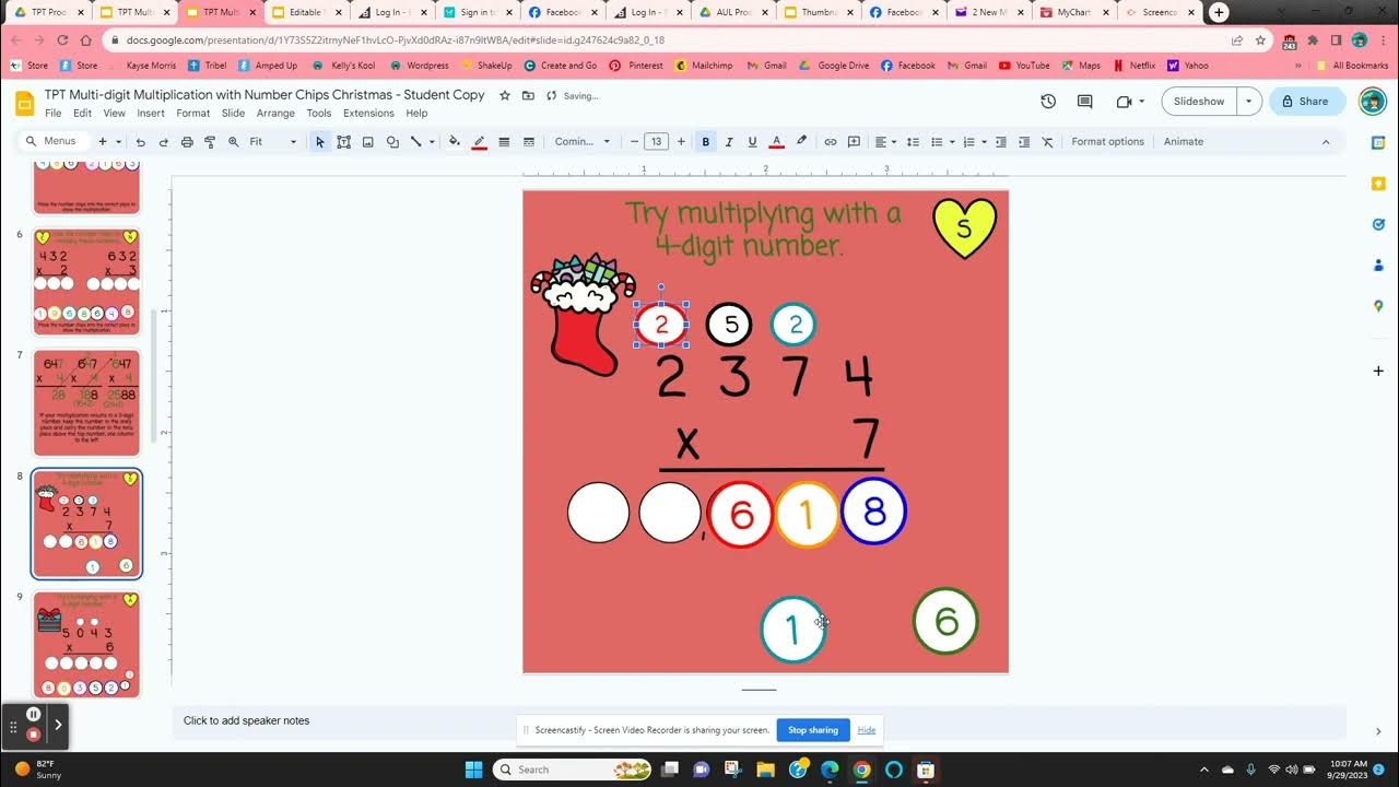 Christmas Multi-digit Multiplication with Number Chips - YouTube