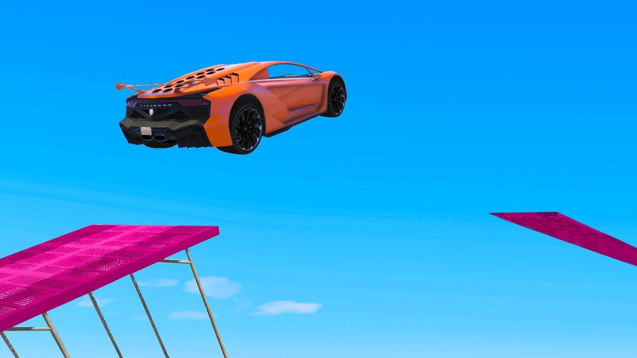 IMPOSSIBLE MILE HIGH STUNT JUMPS! - GTA 5 Funny Moments - YouTube