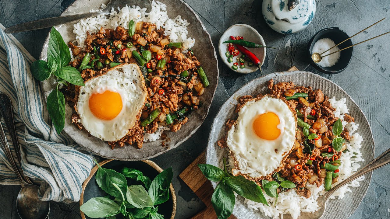 Thai Basil Chicken (Pad Krapow Gai) Recipe - YouTube