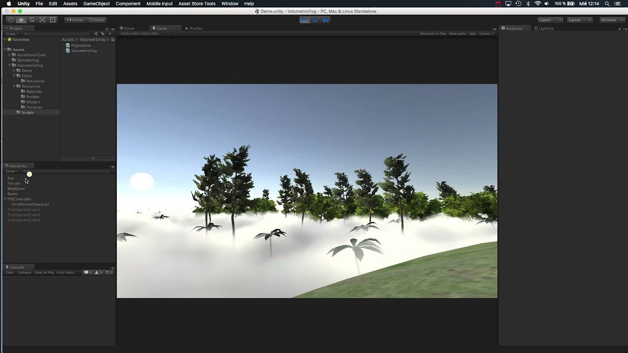 Volumetric Fog & Mist : colorful glow/highlight demo - YouTube