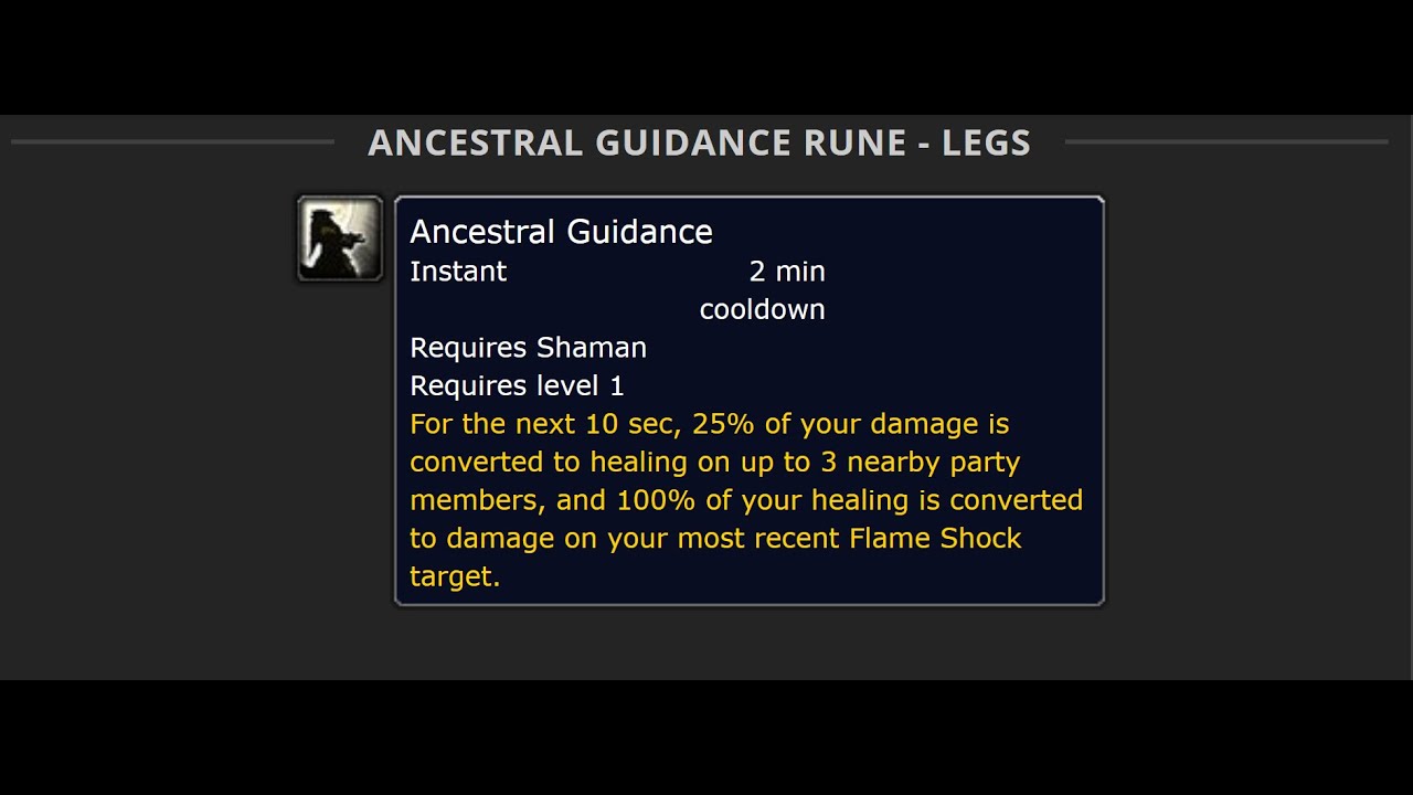 How to get Ancestral Guidance rune/Наставления предков World of ...