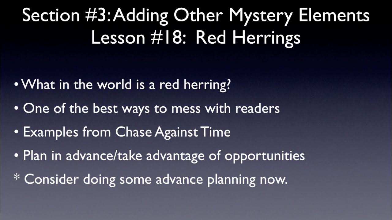 Red Herrings (A Short Mystery Writing Lesson for Kids) - YouTube