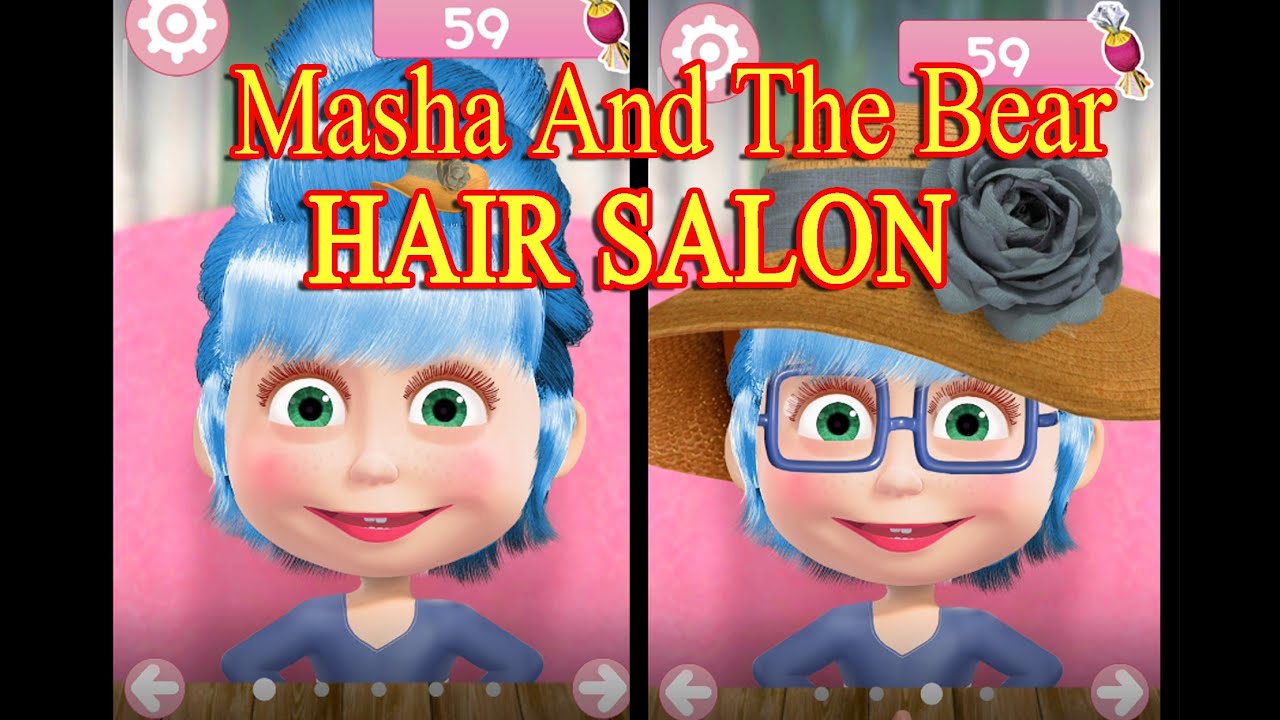 Masha and the Bear Hair salon | three boys toys - YouTube