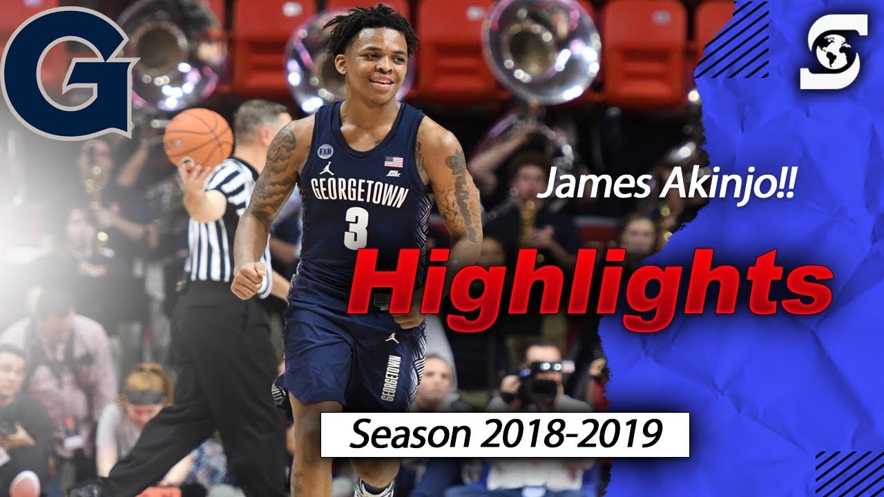 James Akinjo | Georgetown Season Highlights 2019 - YouTube