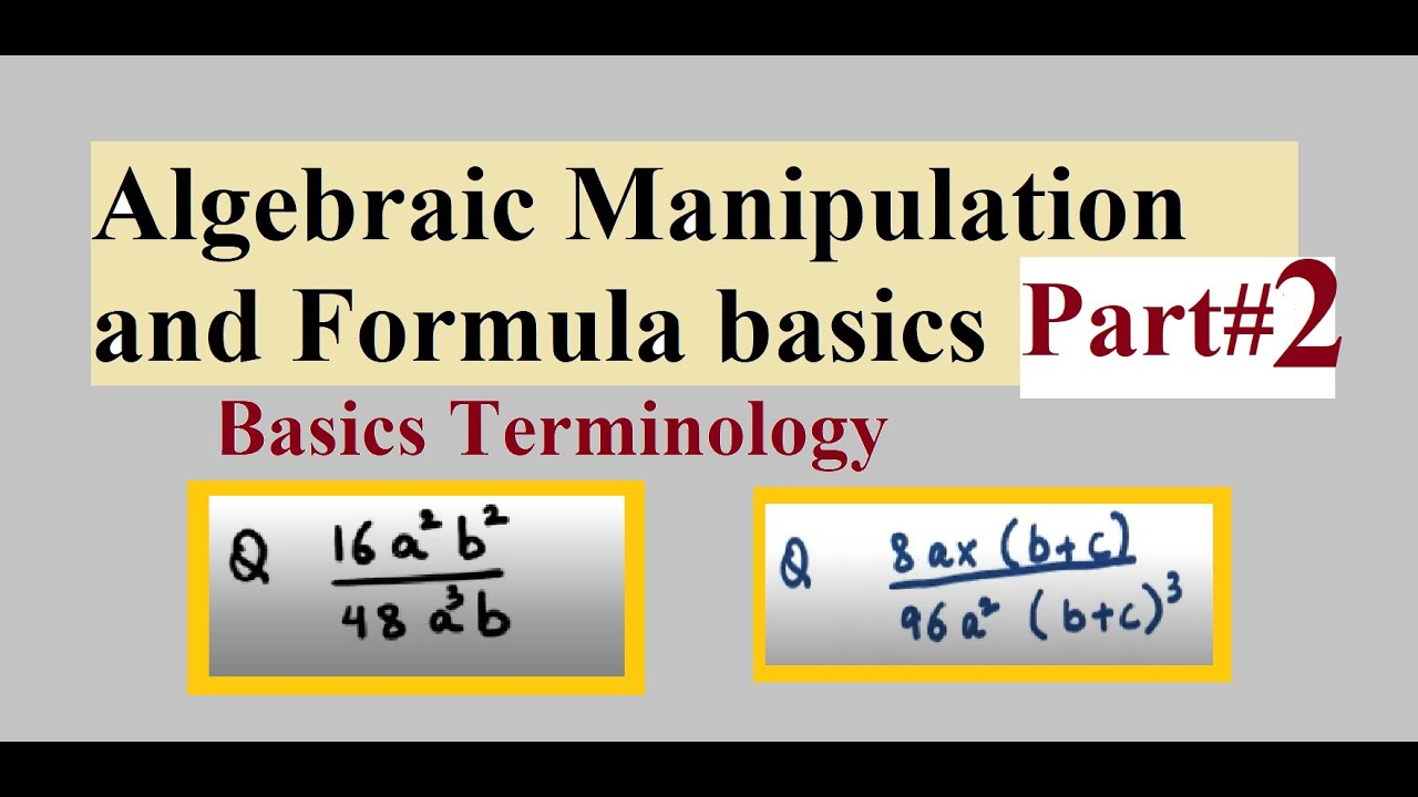 Algebraic Manipulation & formula basics Part 2 |#algebra #olevel # ...