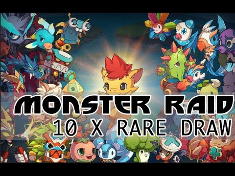 Monster Raid 10x Rare Draw - YouTube