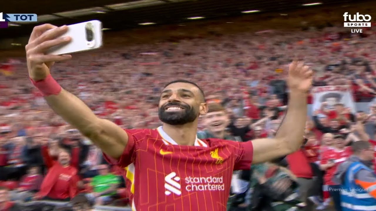 Mohamed Salah Goal vs Tottenham, SELFIE with Fans Celebration ...
