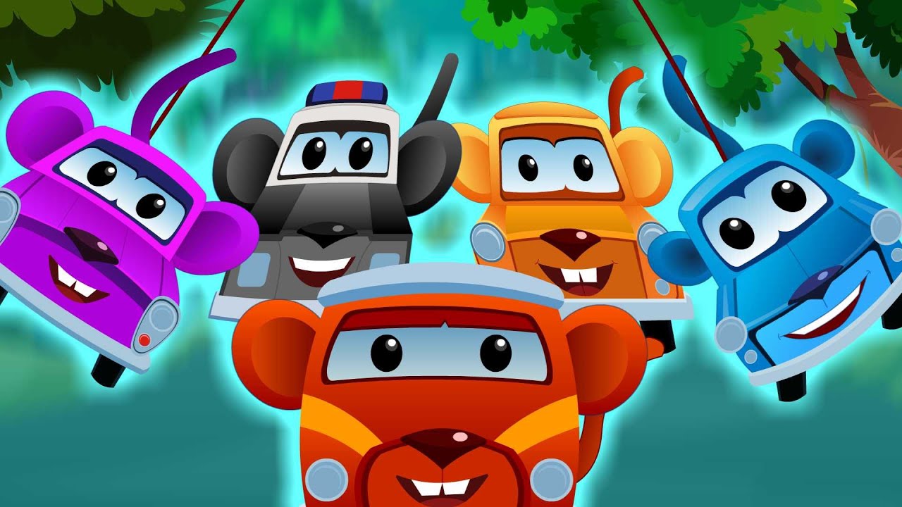 Zeek And Friends In And As The Five Little Monkeys | Car Songs And ...