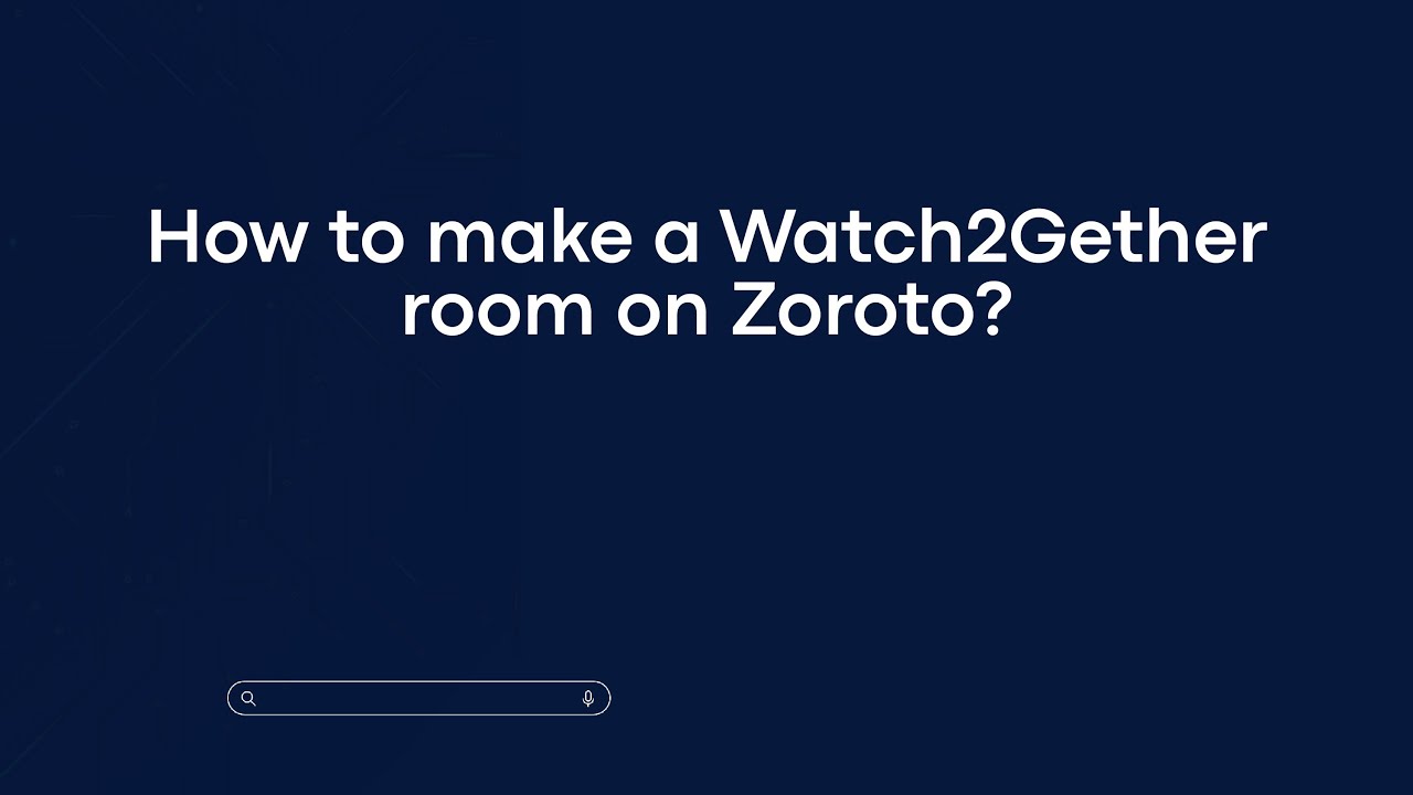 How to make a Watch2Gether room on Zoroto? - YouTube