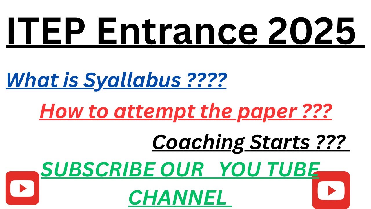 ITEP 2025 ॥ NCTE Syallabus 2025 - YouTube