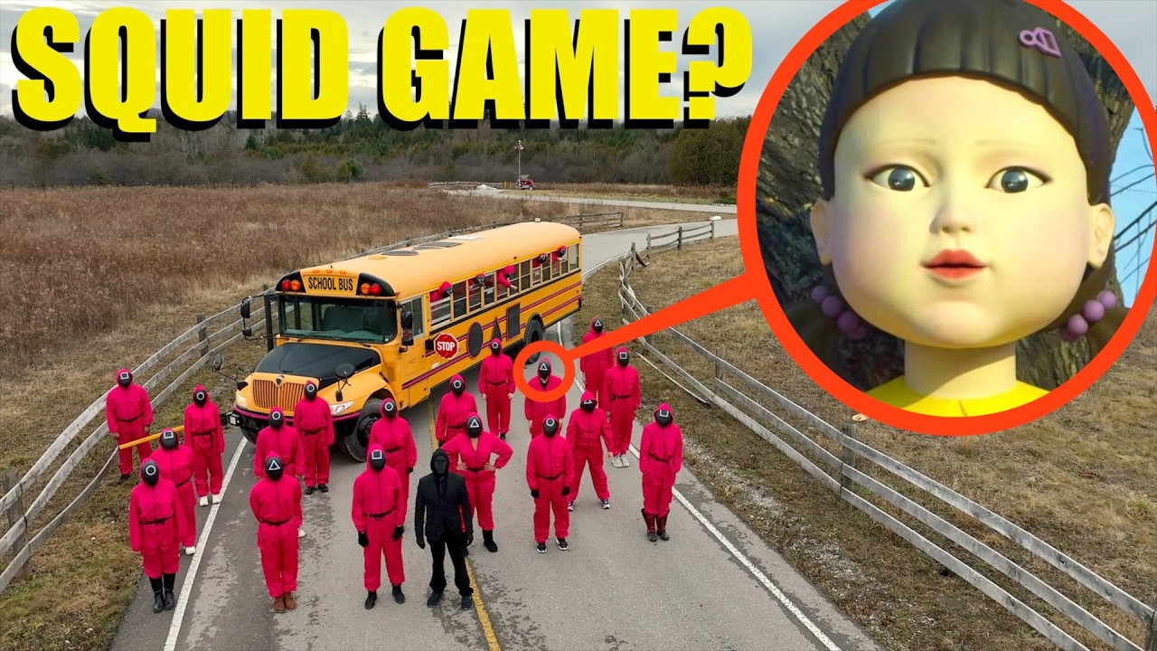 if you ever see the Squid Game School Bus, Drive Away Fast!! (They will force you to play) - YouTube