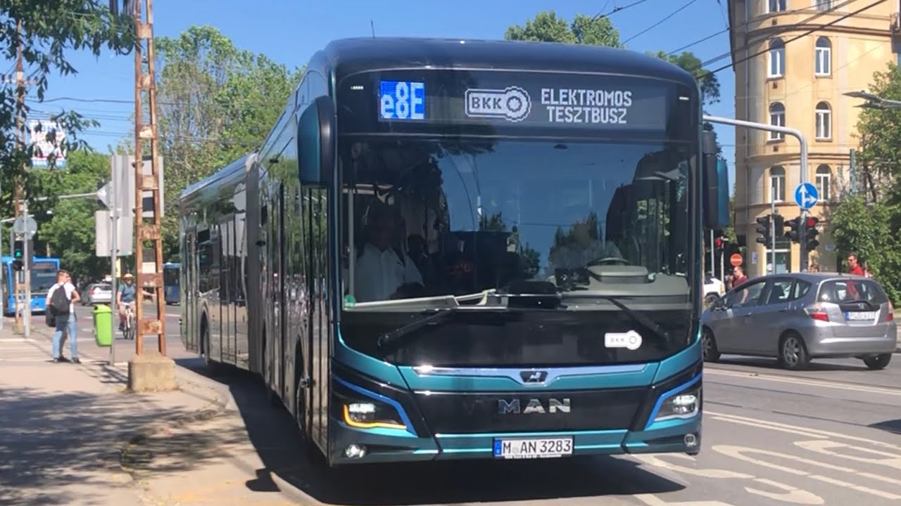 Utazás MAN Lion’s city e18-cal {Elektromos tesztbusz} [8E] - YouTube