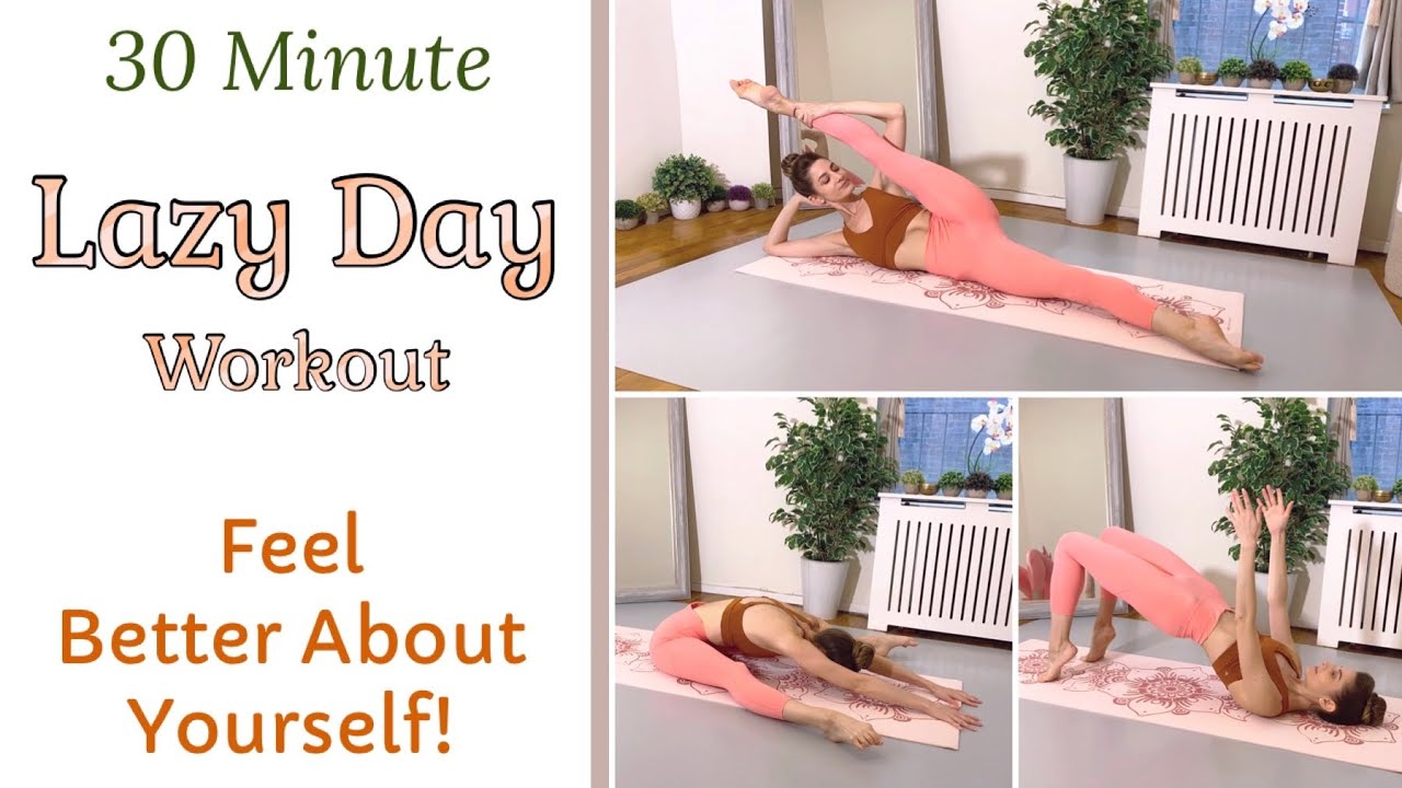 30 MIN LAZY DAY WORKOUT | Gentle Pilates Routine To Boost Your Mood ...